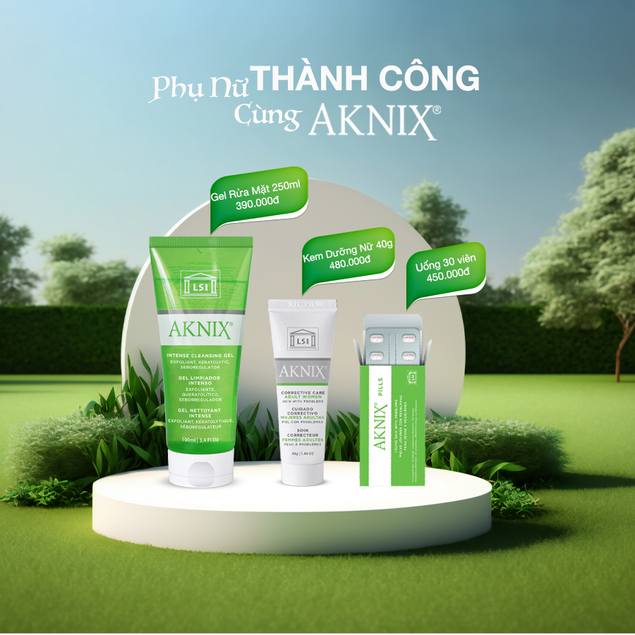 Combo Trị Mụn Chuyên Biệt Phụ Nữ AKnix® - Aknix